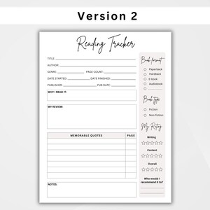 Printable Reading Log Bundle. Reading Tracker. Books I've Read. Book ...