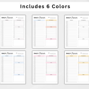 Daily Planner Printable. 30 Minute Schedule. Time Blocking PDF. Day ...