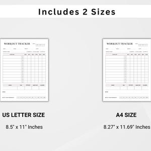 Workout Tracker Printable PDF, Exercise Tracker, Daily Fitness Log ...