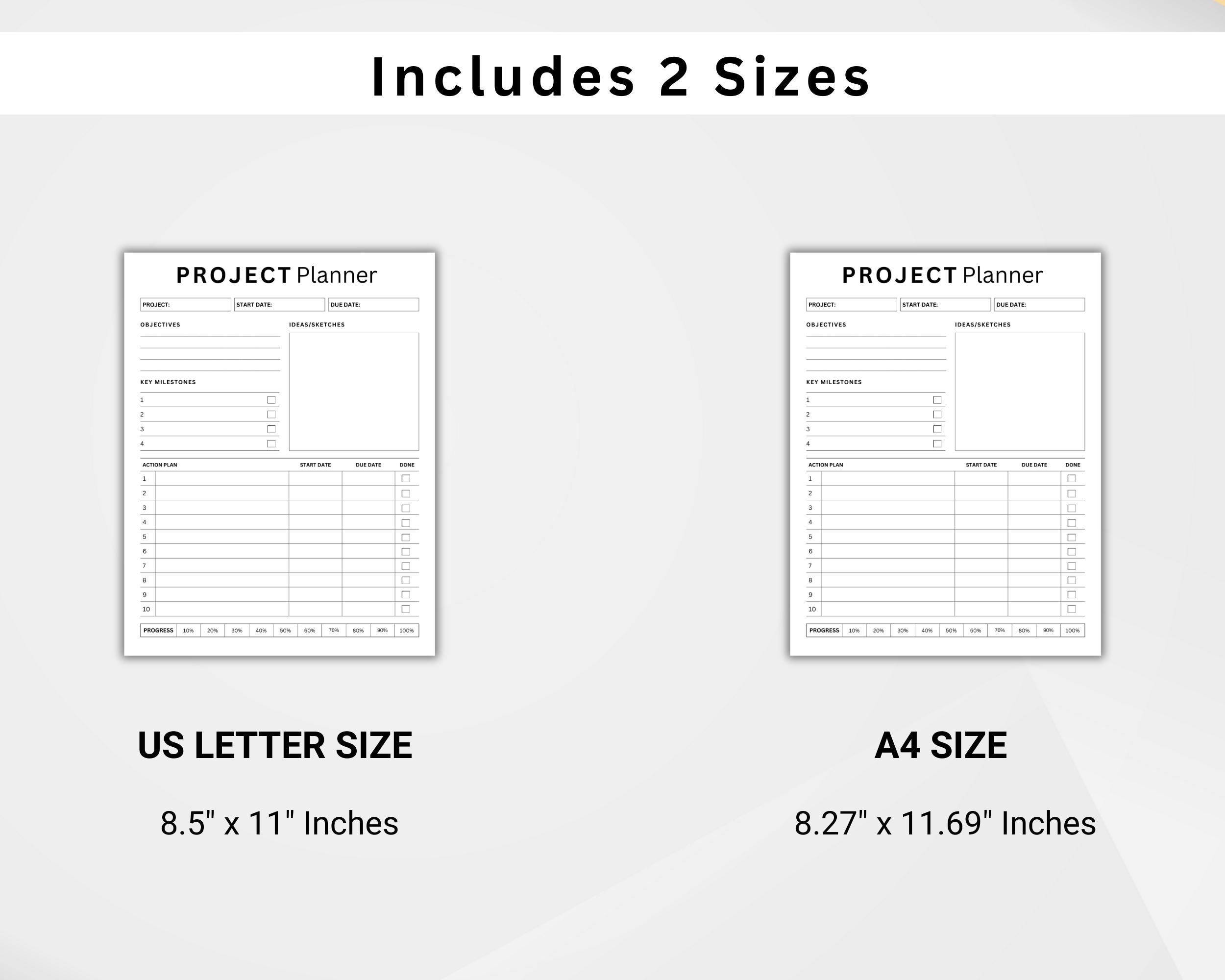 Printable Project Planner. Project Planning Templates. Work Project ...
