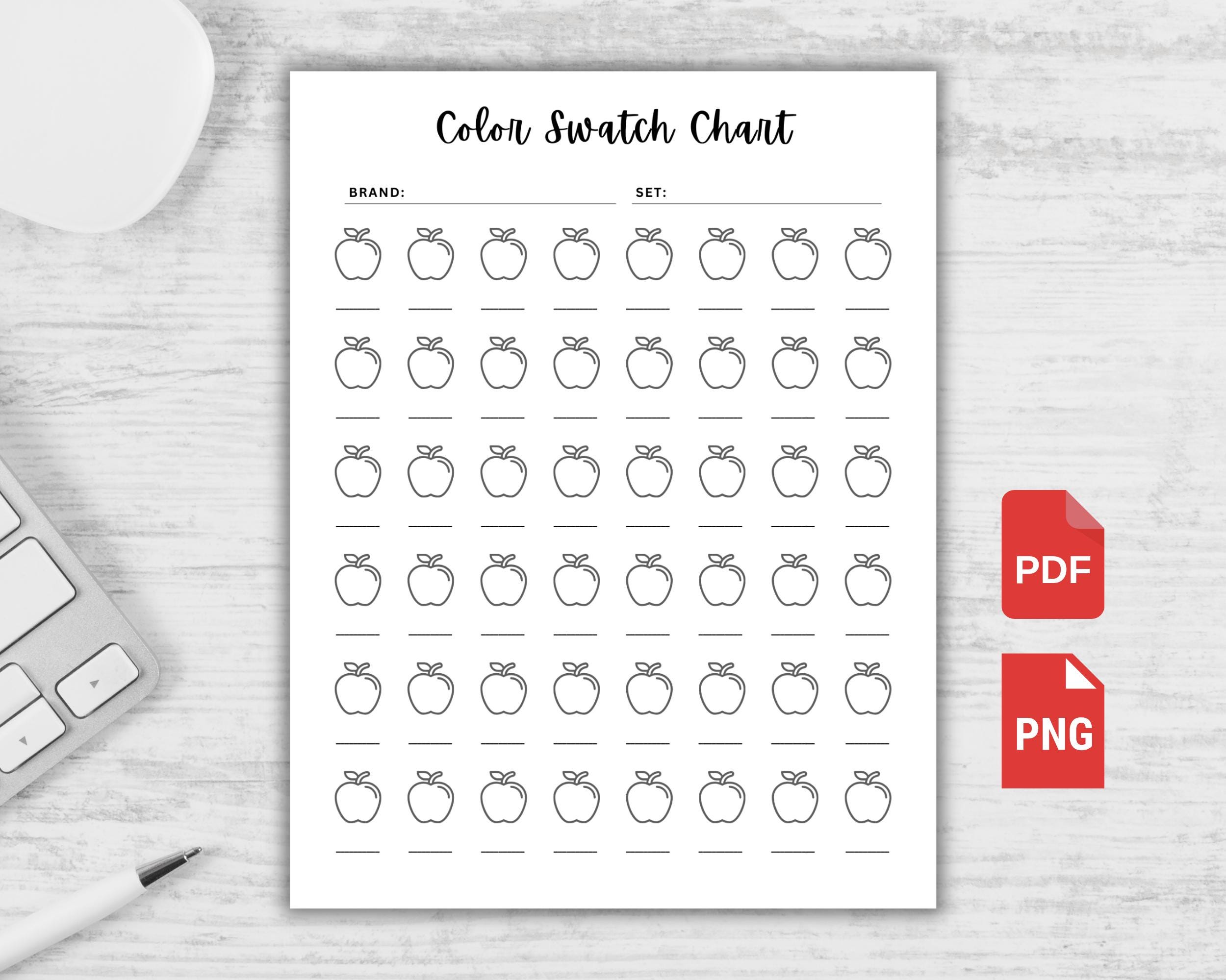 Swatch Test PRINTABLE. Color Test. Color Swatch. Marker Set. Marker ...
