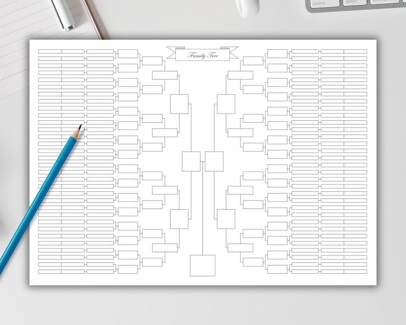 8 Generation Family Tree Chart. Printable Family Tree Templates ...