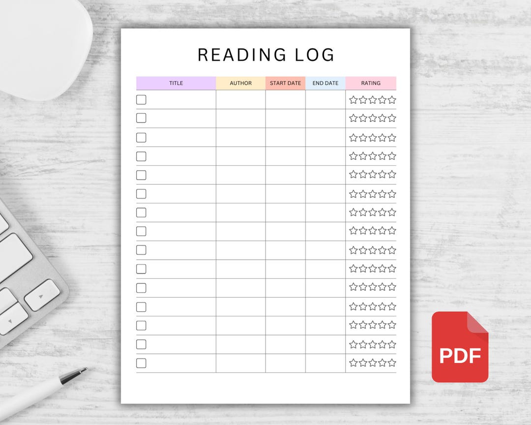 Printable Reading Tracker. Reading Log. Books to Read. Book Log. Book ...