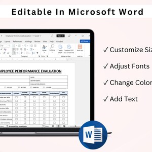 Employee Performance Evaluation Editable. Employee Assessment. Employee ...