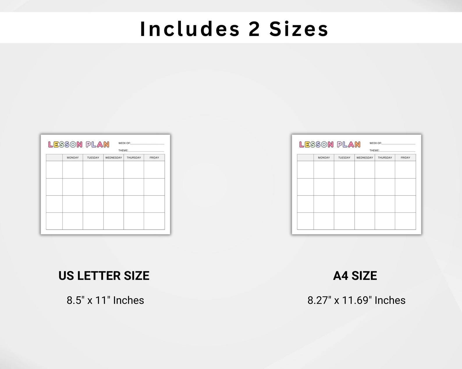 Printable Weekly Lesson Plan. Homeschool Teacher Planner. Daily Lesson ...
