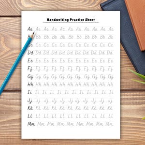 Printable Print Handwriting Worksheets. Uppercase, Lowercase Alphabet ...