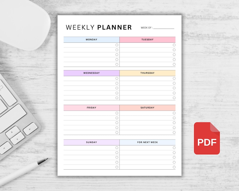 Daily Weekly Monthly Planner, 2026 ADHD Digital Planner, Goodnotes ...