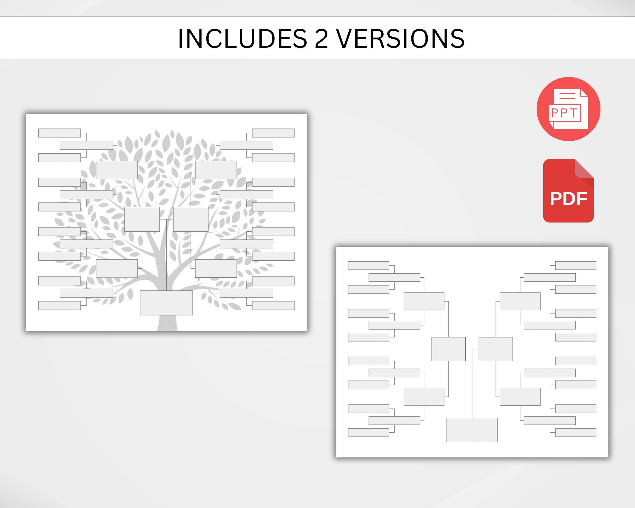 Family Tree Chart 5 Generations. Printable Family Tree Templates ...