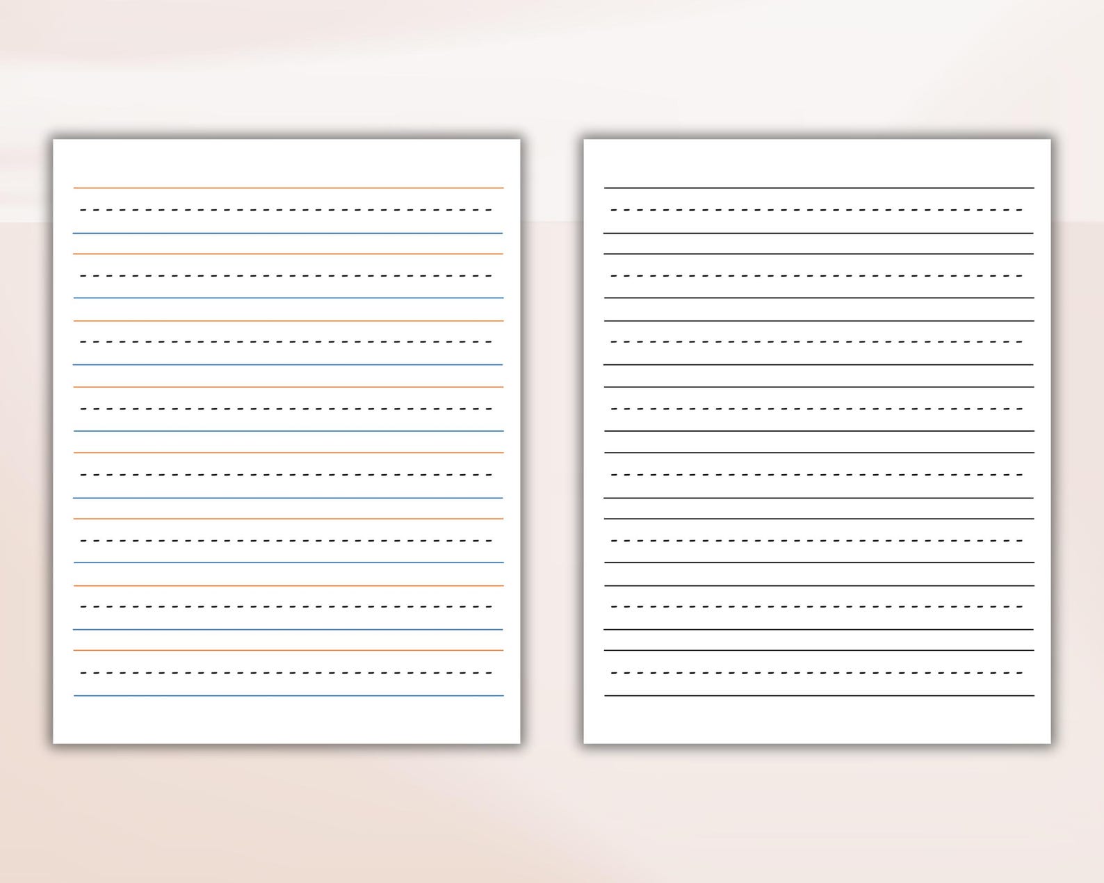 Handwriting Paper Printable, Handwriting Practice Paper, Lined Writing ...