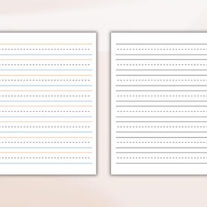 Handwriting Paper Printable, Handwriting Practice Paper, Lined Writing ...