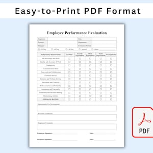 Employee Performance Evaluation Template. Employee Performance Review ...