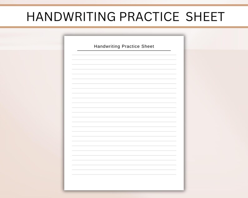 Handwriting Practice Sheets Printable PDF, Alphabet Writing Practice ...