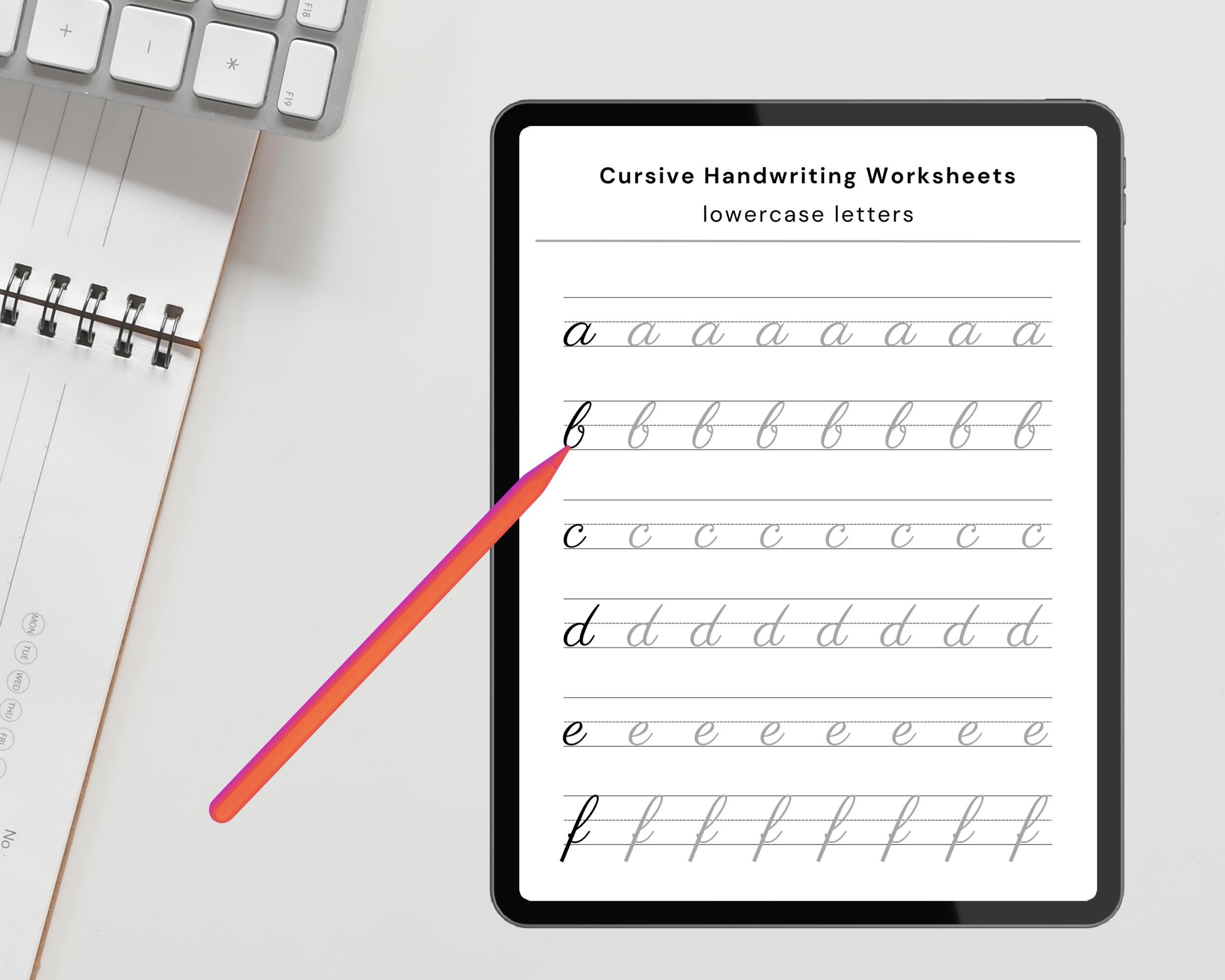 Cursive Handwriting Worksheets. Printable Cursive Worksheets. Uppercase ...
