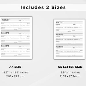 Receipt Template Printable. Customer Receipt. Editable Payment Receipt ...