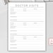 Doctor Visit Tracker. Doctor Visits Log. Health Consultation Record ...
