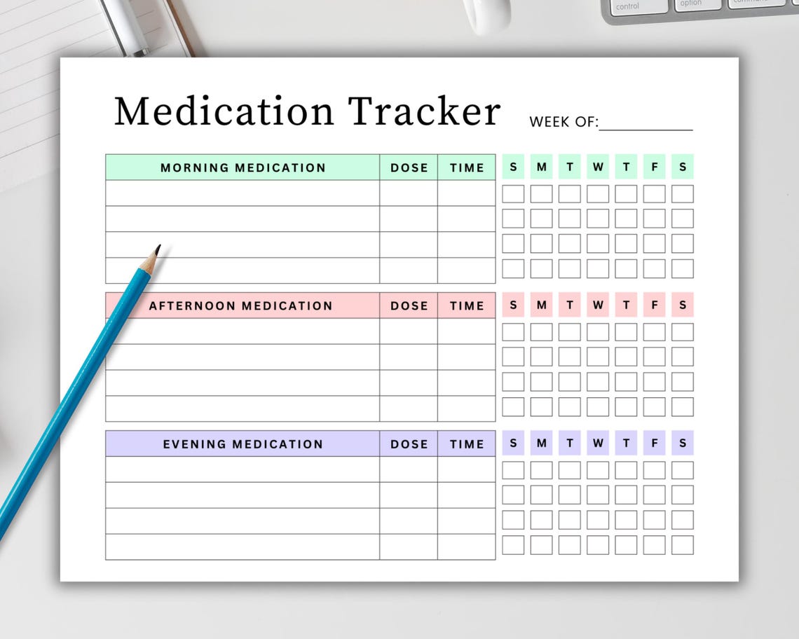 Medication Tracker. Medication Chart. Medication Log. Supplements ...