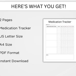 Printable Medication Log. Medication Tracker. Medication Intake ...