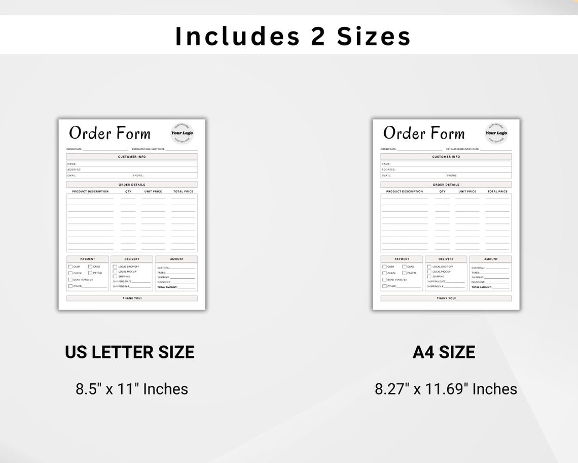 Editable Order Form. Small Business Order Forms. Crafters Order Form ...