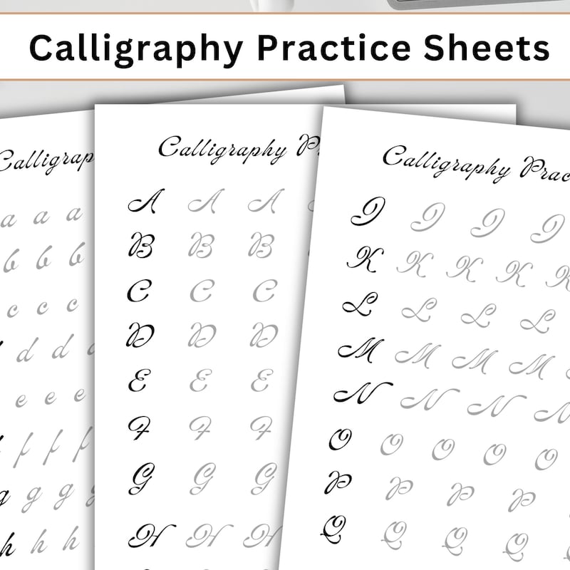 Calligraphy Page Template - Etsy