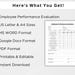 Editable Employee Performance Evaluation Template. Employee Performance ...