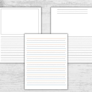 Handwriting Paper Printable. Kids Lined Paper. Practice Writing Paper ...