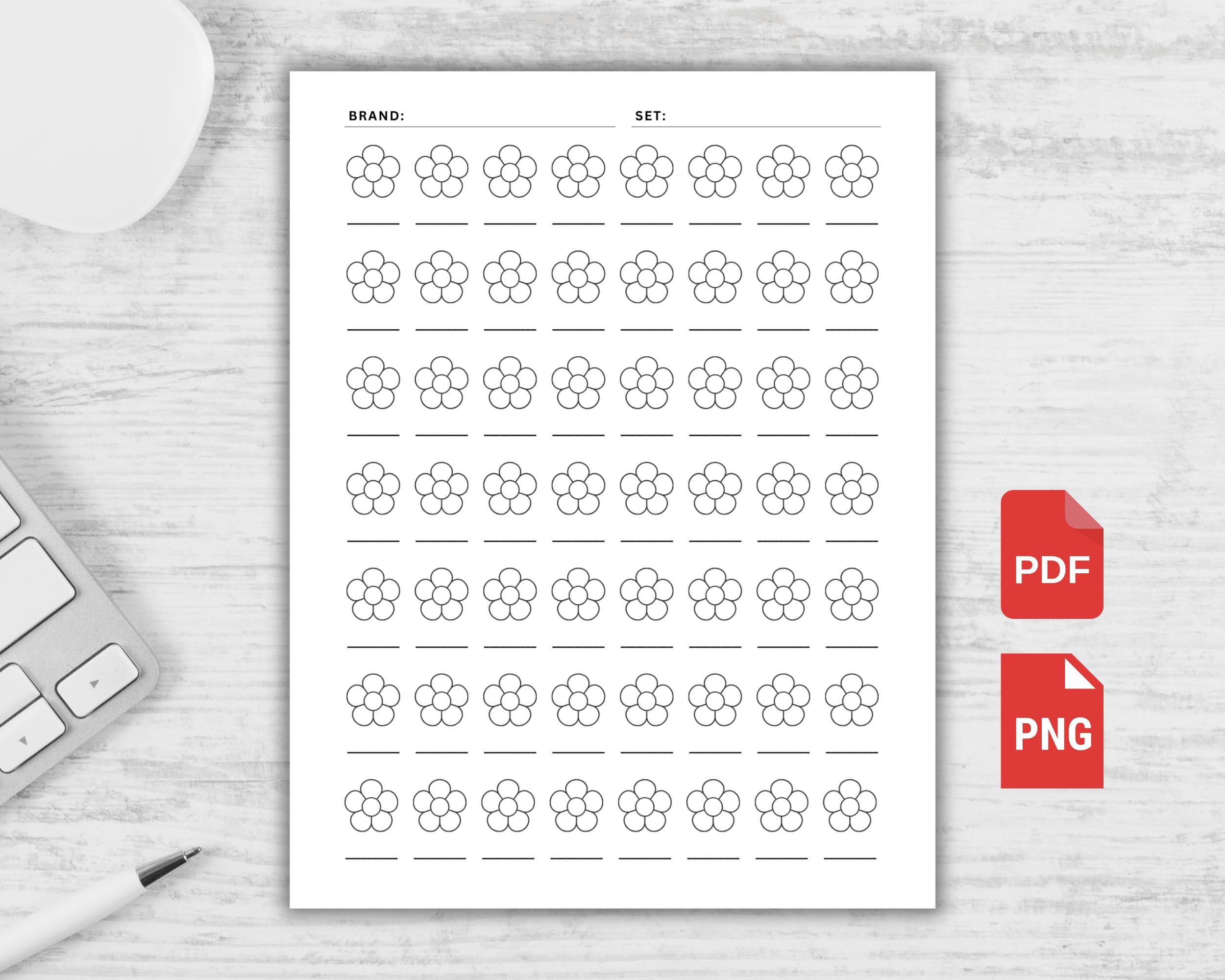 Printable Coloring Swatch Chart. Marker Color Sheet. Color Palette ...