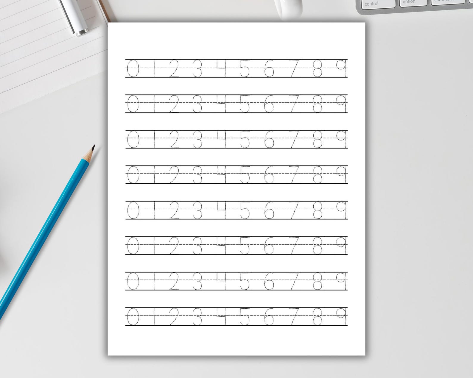 Printable Alphabet & Number Tracing Sheet Handwriting Practice Number ...
