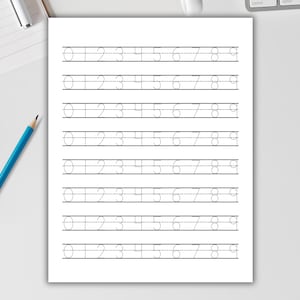 Printable Alphabet & Number Tracing Sheet Handwriting Practice Number ...