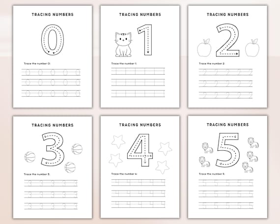 Hojas De Trabajo De Números Trazables Del 1 Al 10
