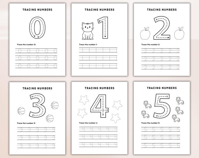 Number Tracing Worksheets,number Tracing Sheet,traceable Numbers ...