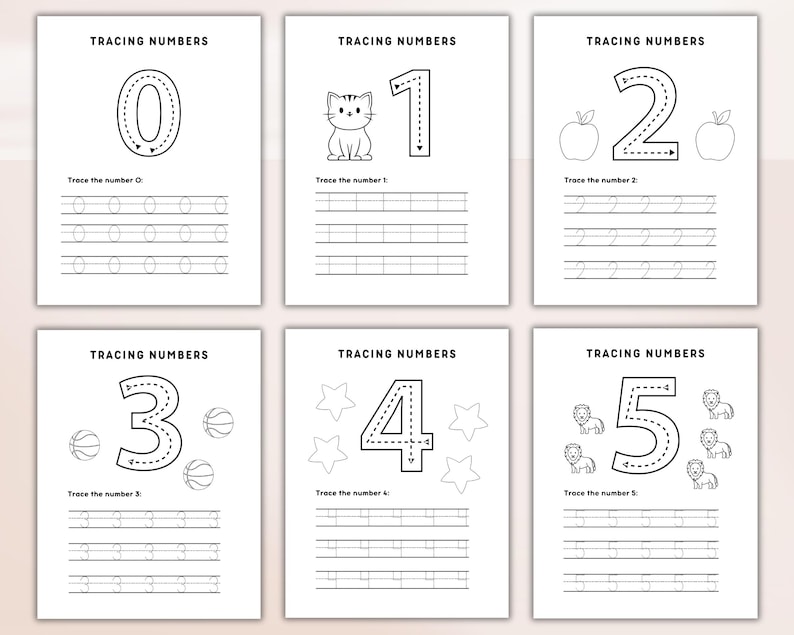 Printable Number Tracing Worksheets Traceable Numbers Preschool ...