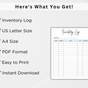 Simple Inventory Log. Simple Inventory Log for Small Business or ...
