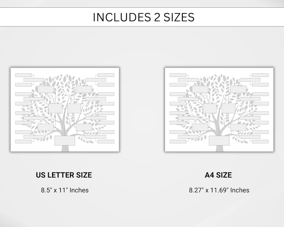 Family Tree Chart 5 Generations. Printable Family Tree Templates ...