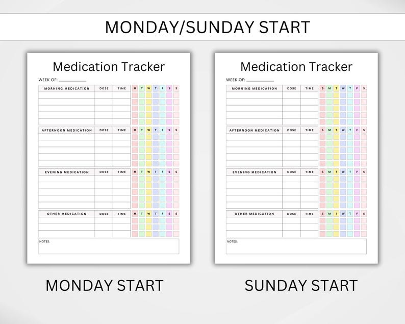 Daily Medication Tracker. Medication Log. Printable Medicine Log for ...