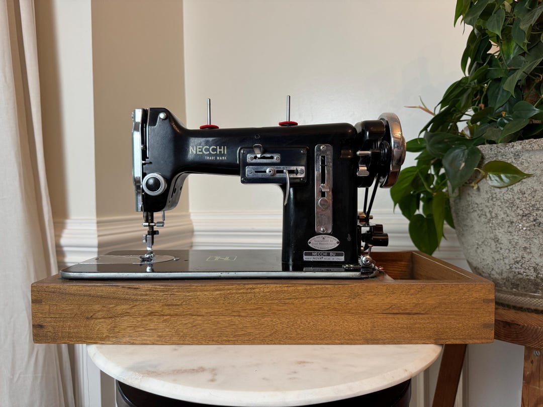Singer Sewing Machine Wood Base With Cubby - Solid Oak - Etsy