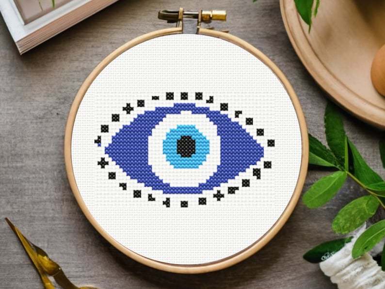 Evil Eye Cross Stitch Pattern, 12 Evil Eye Bundle Set, Eye Cross Stitch ...