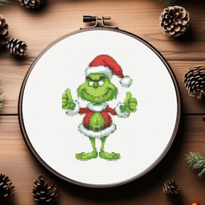 Grinch Cross Stitch Pattern, Set of 12 Grinch Cross Stitch Patterns ...
