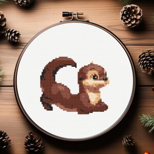 Otter Cross Stitch Pattern, 20 Sea Otters Cross Stitch Pattern, Set of ...