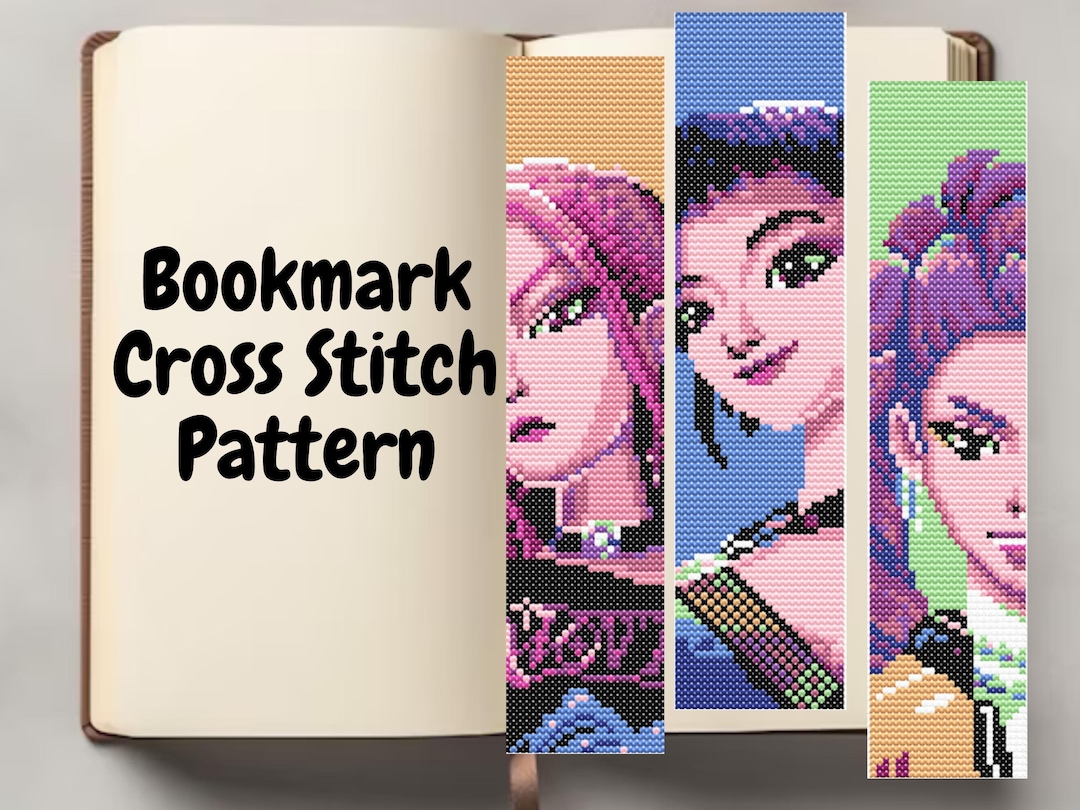 Kpop Demon Hunters Cross Stitch Pattern, Huntrix Bookmark Coss Stitch ...