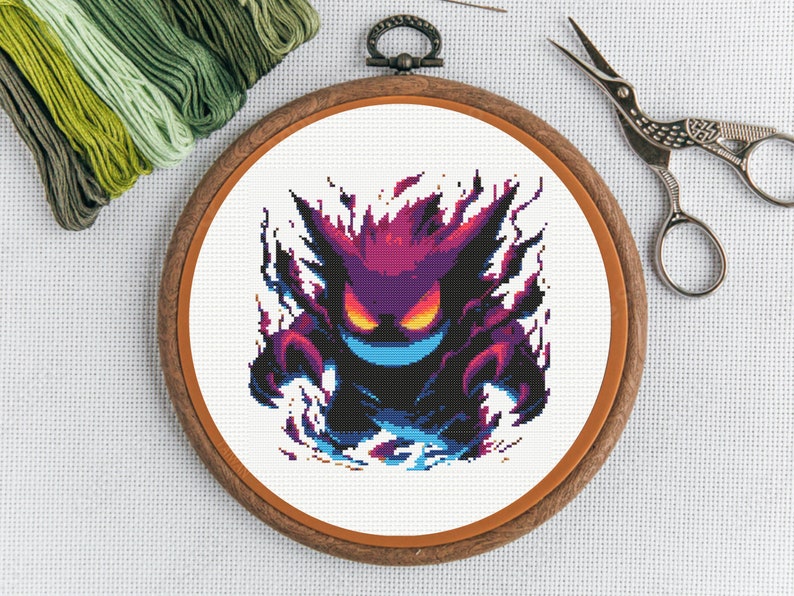 Gengar Cross Stitch Pattern, Instant Download - Etsy Australia