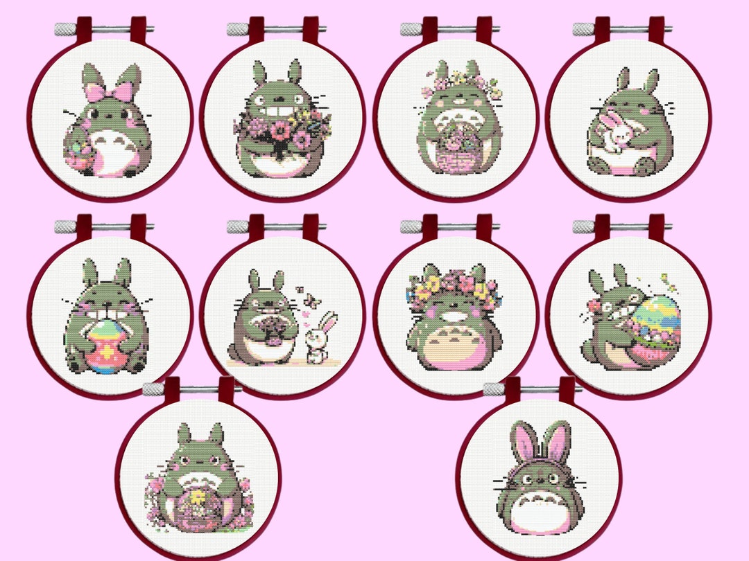 My Neighbor Totoro Spring Cross Stitch Pattern , 10 Totoro Bundle Set ...