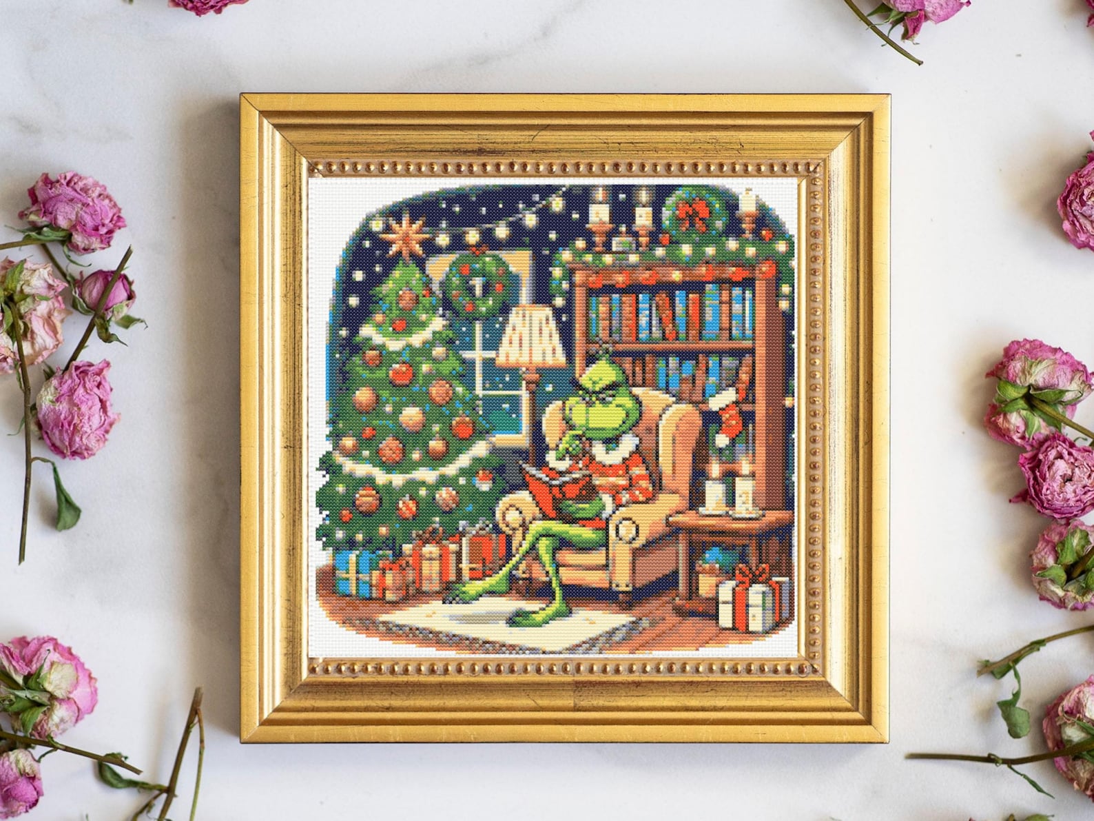 Grinch Cross Stitch Pattern, Christmas Tree Cross Stitch Pattern ...