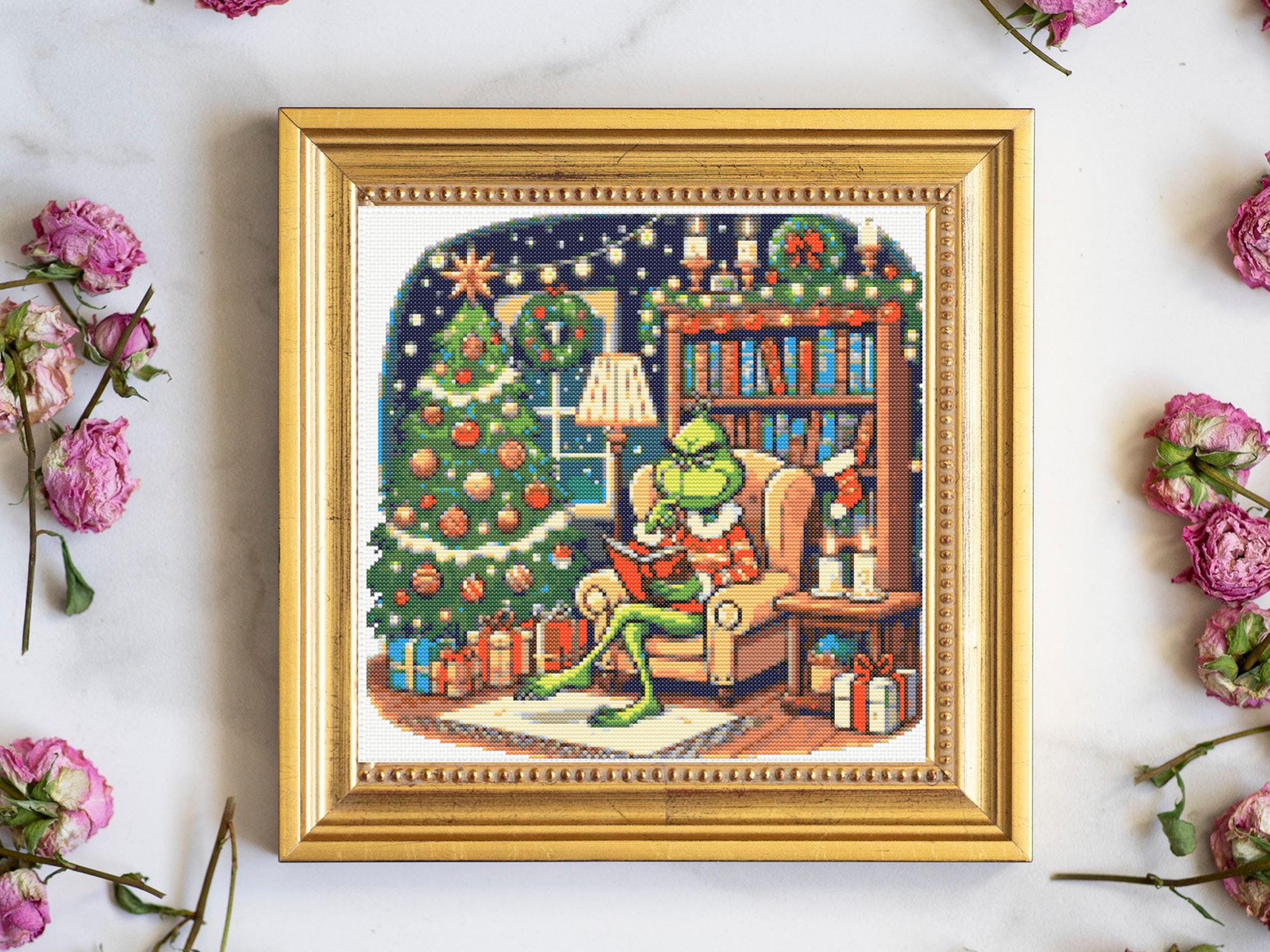 Grinch Cross Stitch Pattern, Christmas Tree Cross Stitch Pattern ...