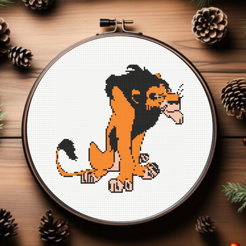 Lion Cross Stitch - Etsy