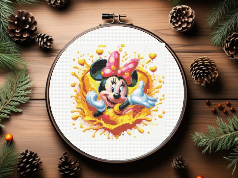 Minnie Mouse Cross Stitch Pattern , Instant Download - Etsy Australia