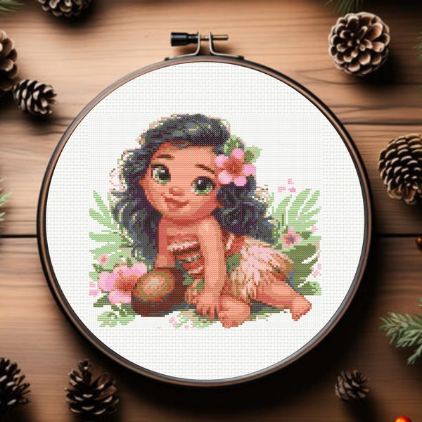 Moana Cross Stitch - Etsy