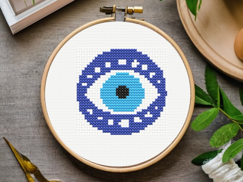 Evil Eye Cross Stitch Pattern, 12 Evil Eye Bundle Set, Eye Cross Stitch ...