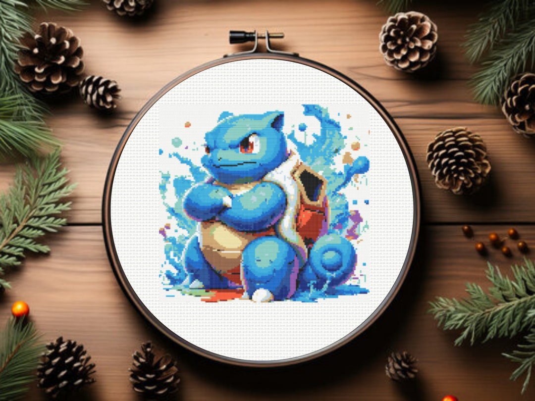 Blastoise Cross Stitch Pattern, Pokemon Cross Titch Pattern, Instant ...
