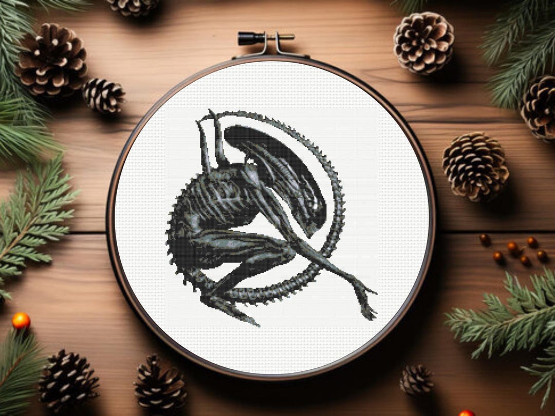 Alien Cross Stitch Pattern, Alien 1979 Cross Stitch Pattern - Instant ...