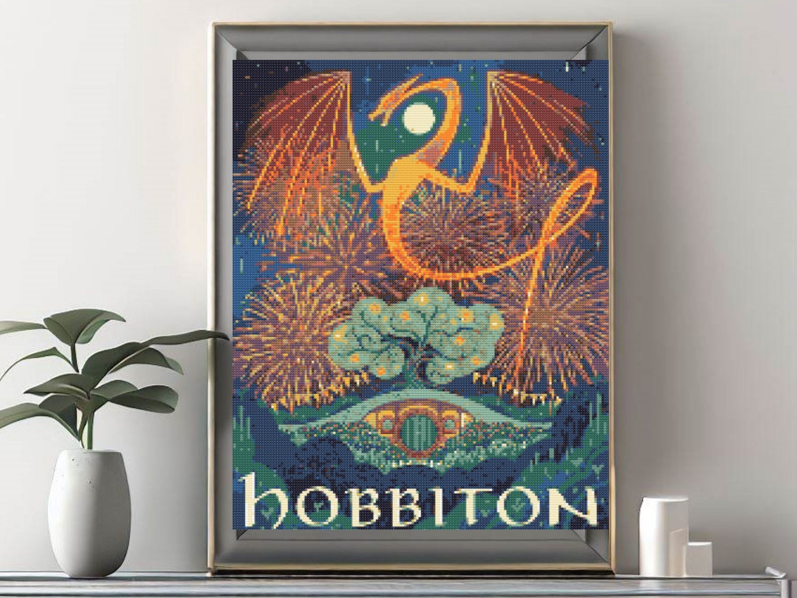 Hobbiton Cross Stitch Pattern, Shire Cross Stitch Pattern, Instant PDF ...